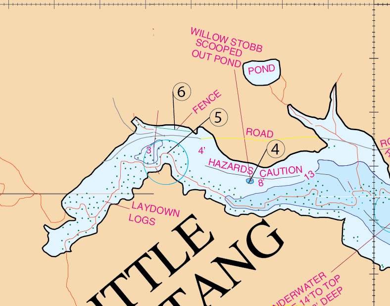 LEARN THE LAKE SERIES - BACK END OF LITTLE MUSTANG - Martins Map - The ...