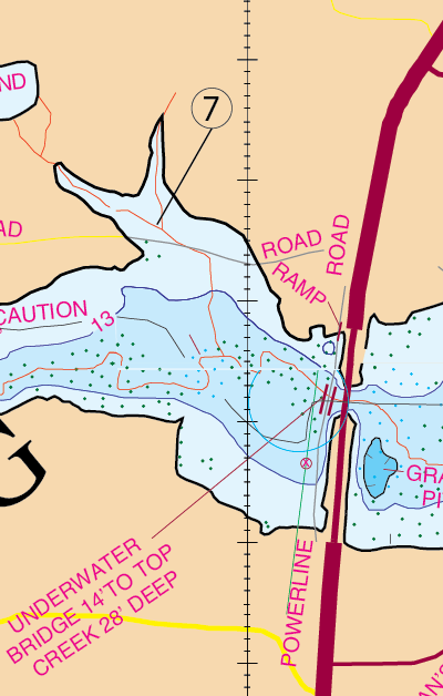 LEARN THE LAKE SERIES - BACK END OF LITTLE MUSTANG - Martins Map - The ...