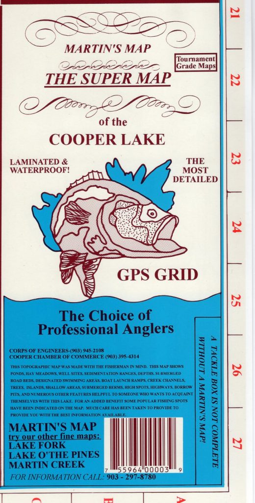 Cooper Lake- MAP - Martins Map - The Super Map