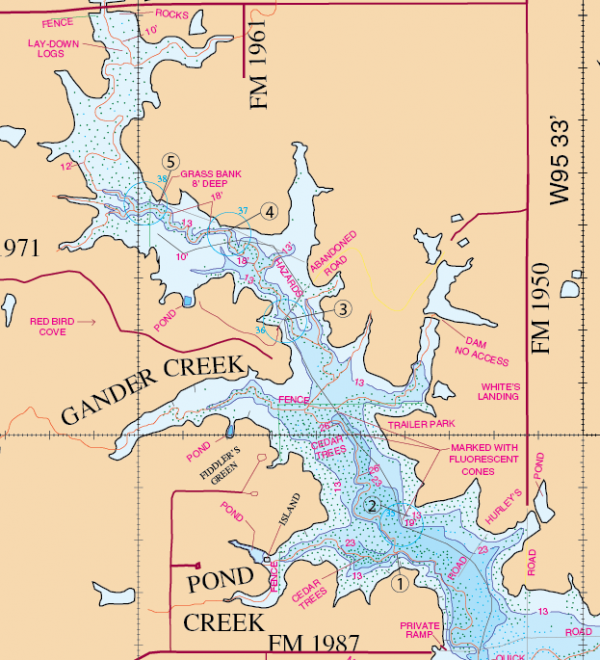 Fishing Information by Date - East 1/3 - June - Martins Map - The Super Map
